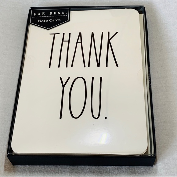 Rae Dunn | Office | Rae Dunn Thank You Note Cards 2 Card 12 Envelopes ...